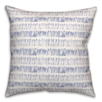 18" Hatch Marks Indoor/Outdoor Pillow, Color: Blue | Michaels