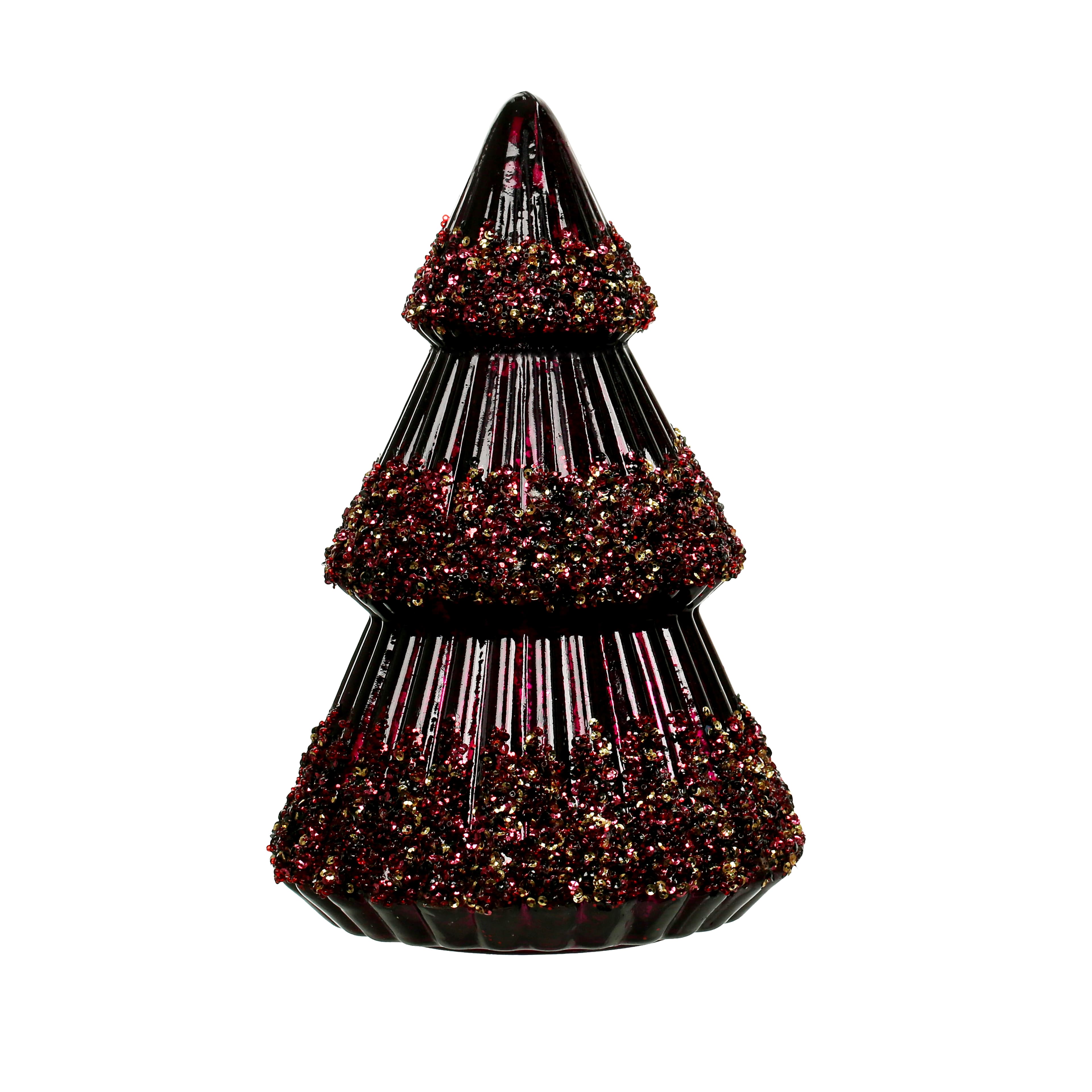 Burgundy Glass Tree Tabletop Décor by Ashland®, Size: 14.75" | Michaels