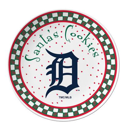 The Memory Company MLB 10" Ceramic Santa Cookie Plate, Color: Detroit ...