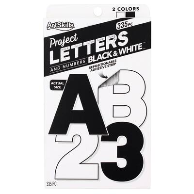 ArtSkills® 2.5" Black & White 335 Piece Paper Poster Letter Set | Michaels