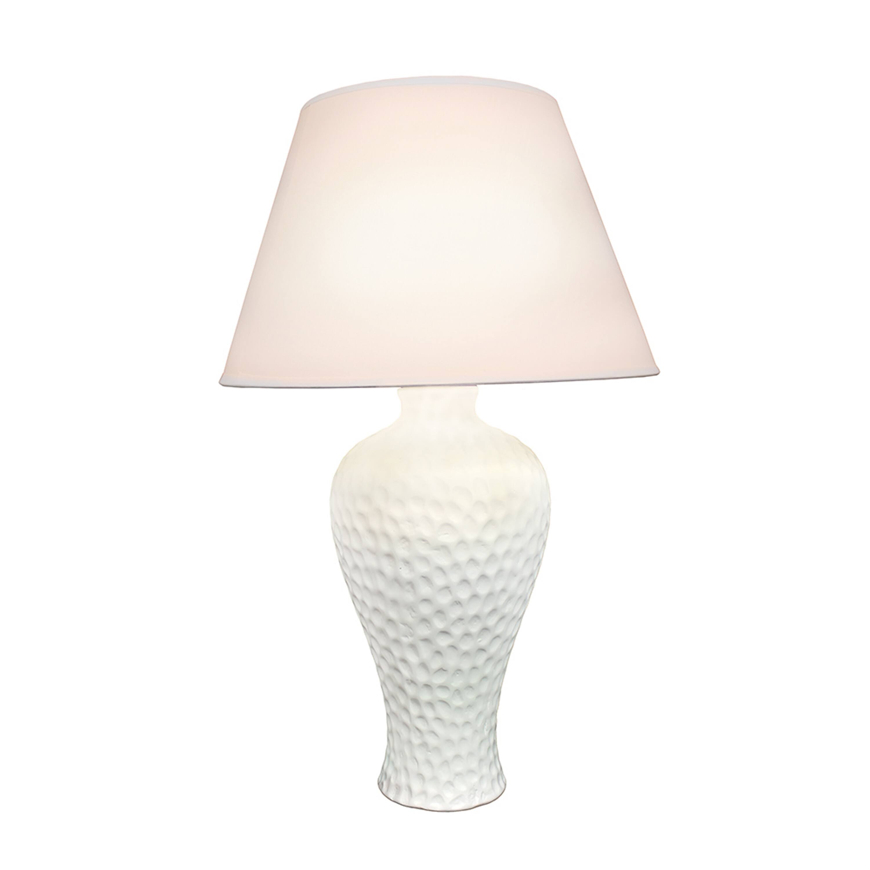 Simple Designs 20" Textured Stucco Curvy Ceramic Table Lamp | Michaels