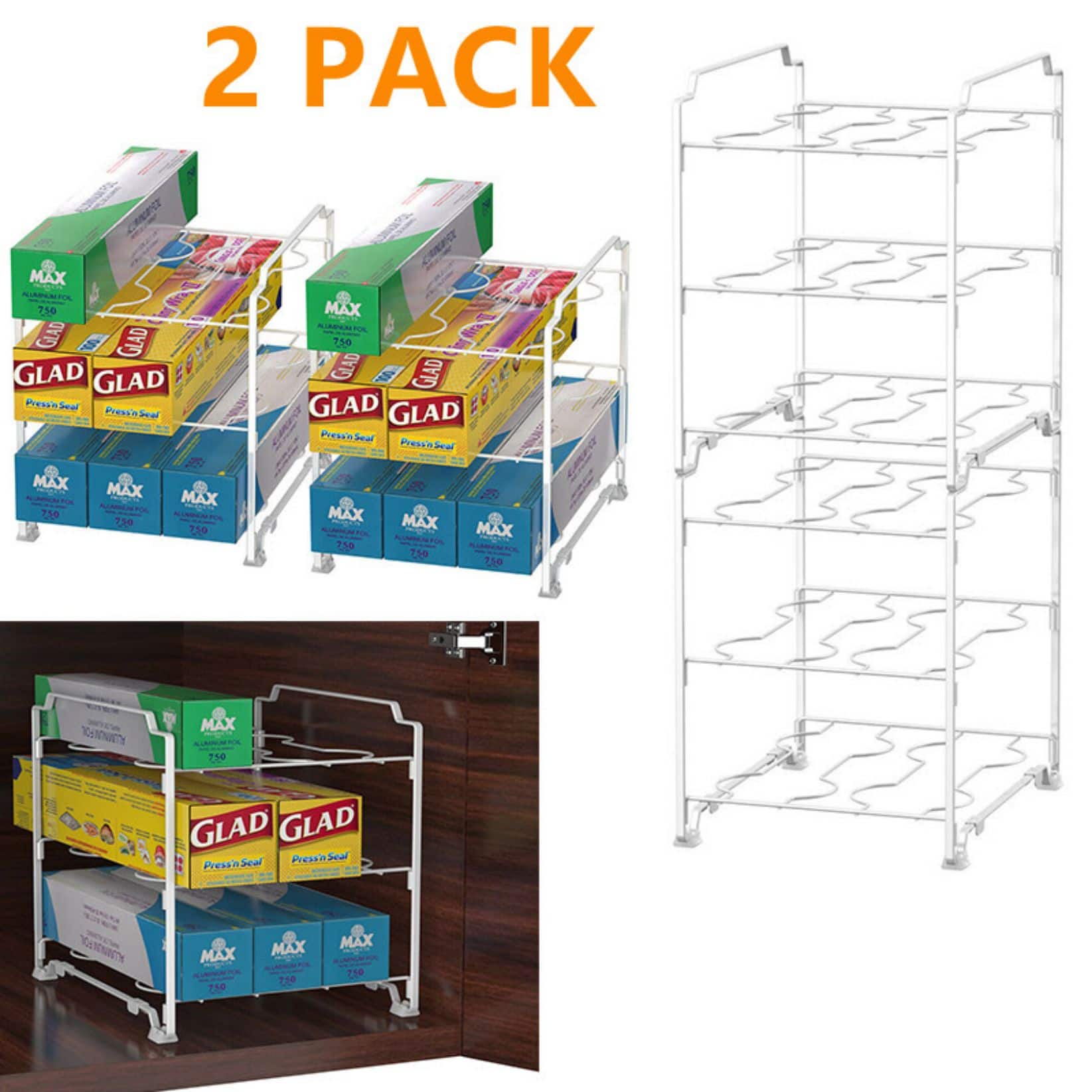 NEX™ Kitchen Wrap Organizer Rack, 2ct. | Michaels