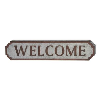 Galvanized Metal Farmhouse Welcome Sign | Michaels