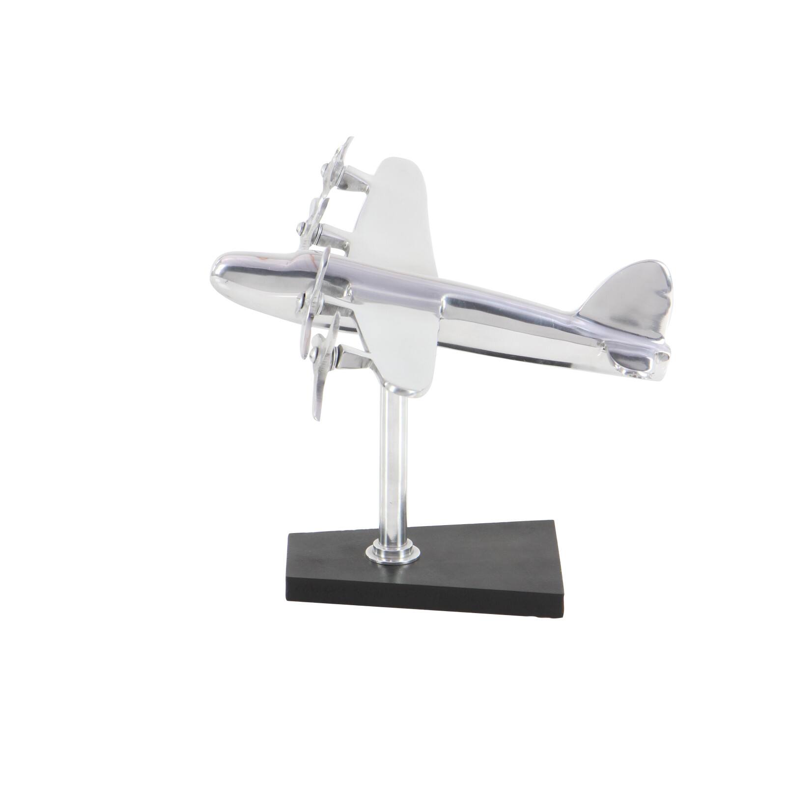 Silver Aluminum Sculpture, Airplane 11" x 12" x 16" | Michaels