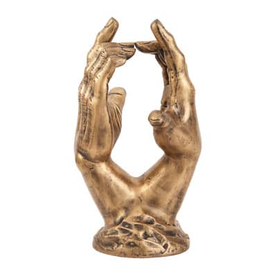 Gold Aluminum Traditional Abstract Sculpture, 11" x 9" x 6" | Michaels