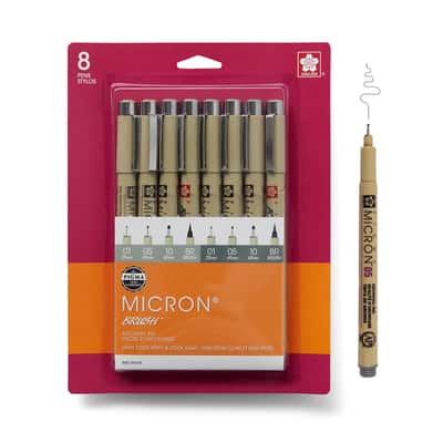 Micron® Brush™ Gray Pen Set | Michaels