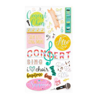 Buy in Bulk - 12 Pack: Choir Dimensional Stickers by Recollections ...