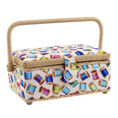 Dritz® Spools Small Sewing Basket with Removable Tray | Michaels