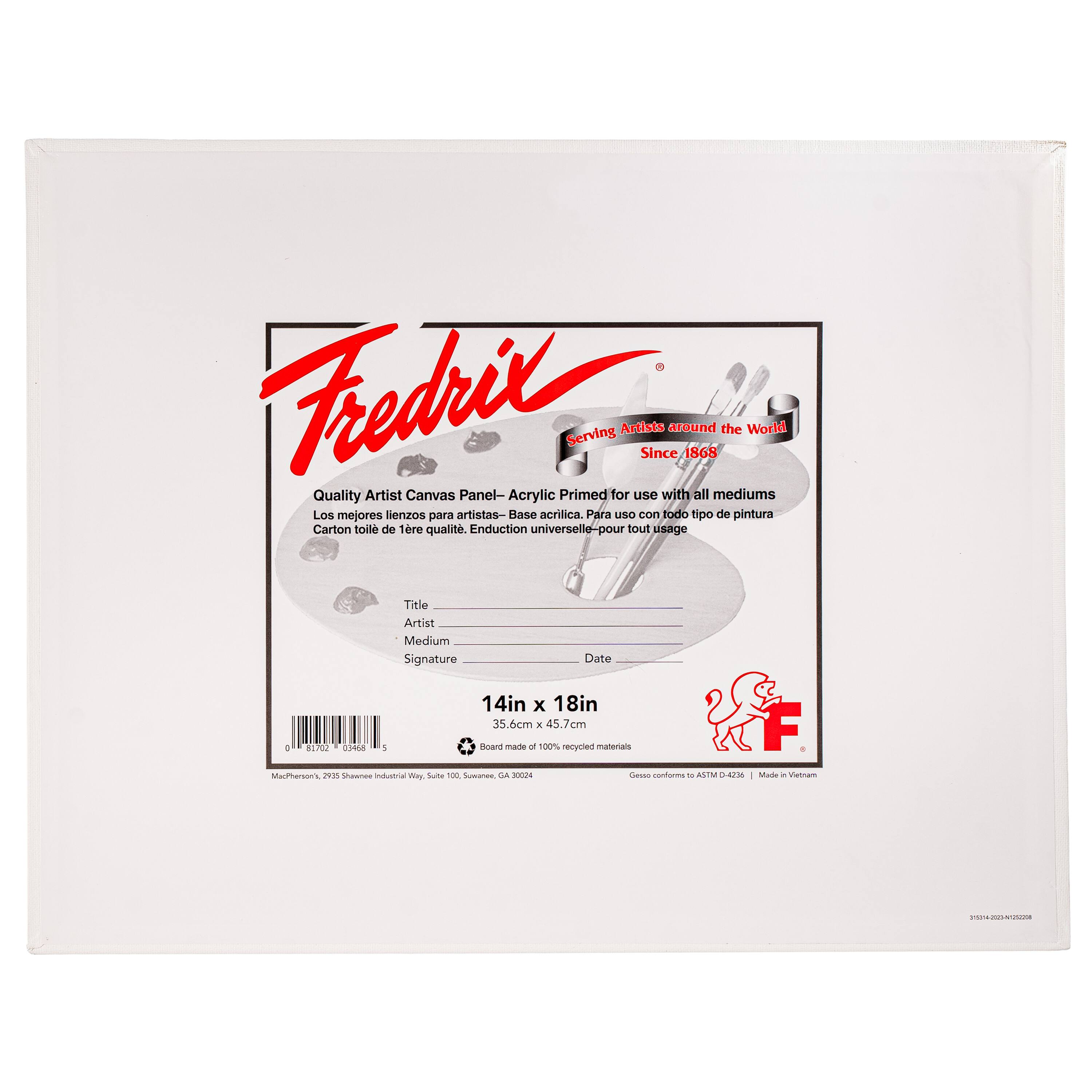 FREDRIX 12 Pack Artist Series Primed Canvas Panel | Michaels