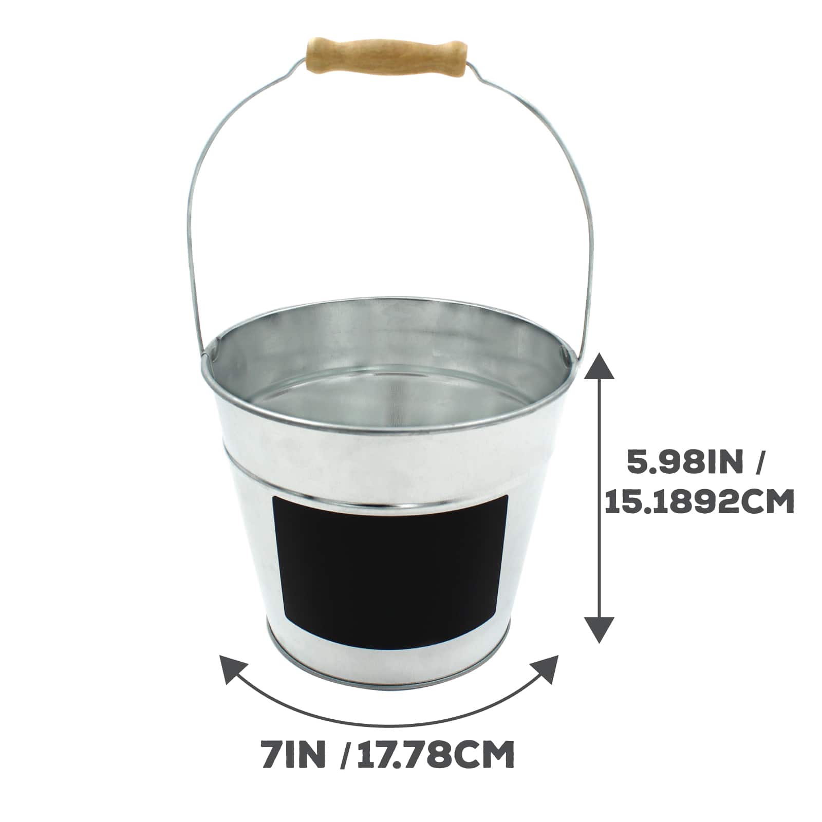 ArtSkills® Large Galvanized Metal Bucket with Chalkboard Panel, 3ct ...