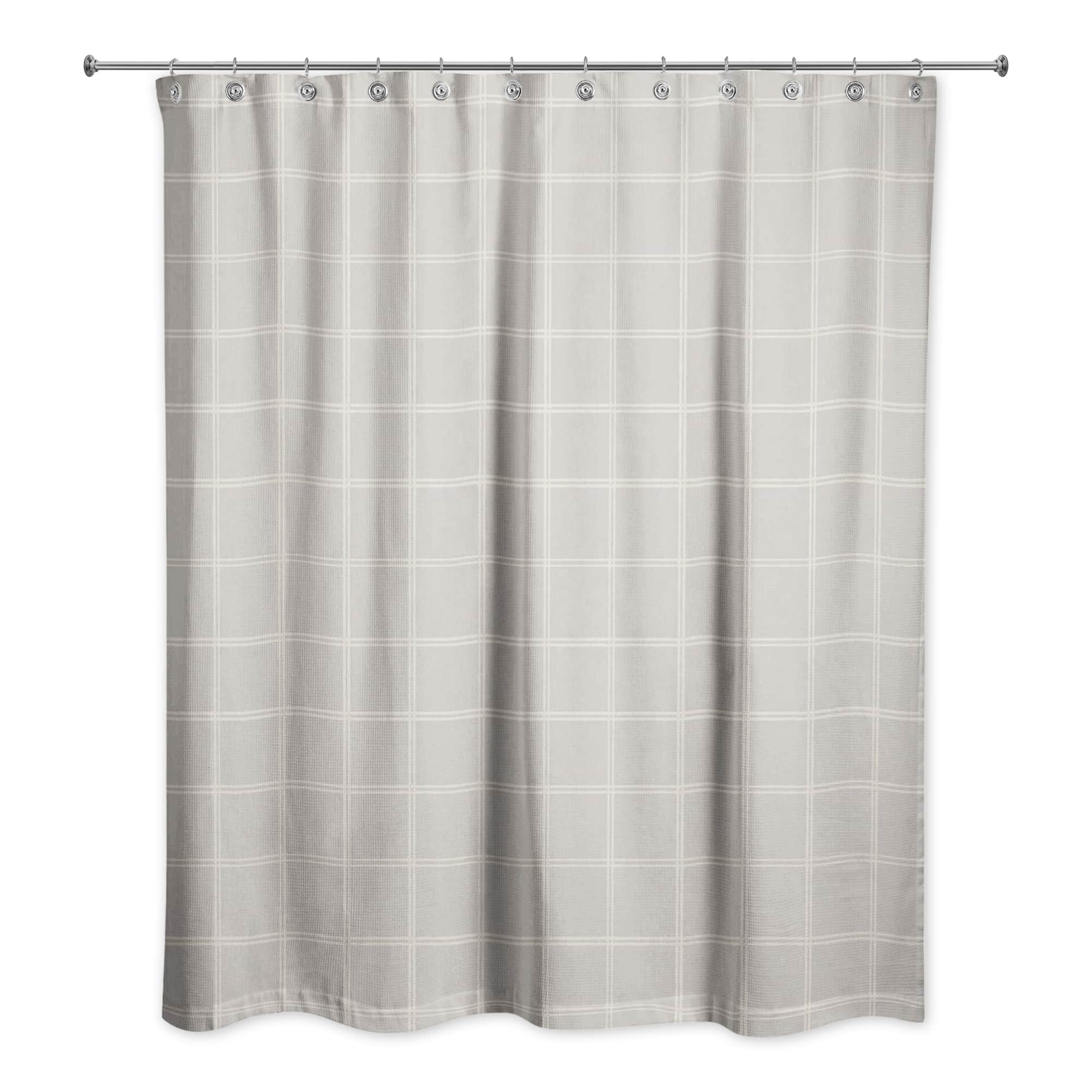 Gray and White Check Shower Curtain | Michaels
