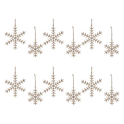 Jute Wrapped Metal Snowflake Oranment Set | Michaels