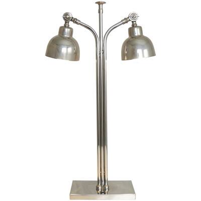 2ft. Silver Stainless Steel Desk Lamp with Dual Shades | Michaels