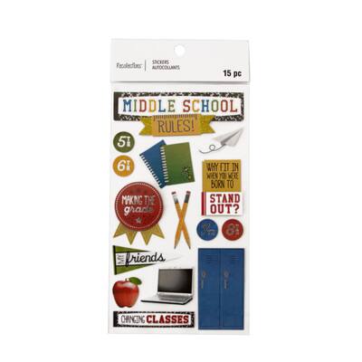 12 Pack: Middle School Stickers by Recollections™ | Michaels