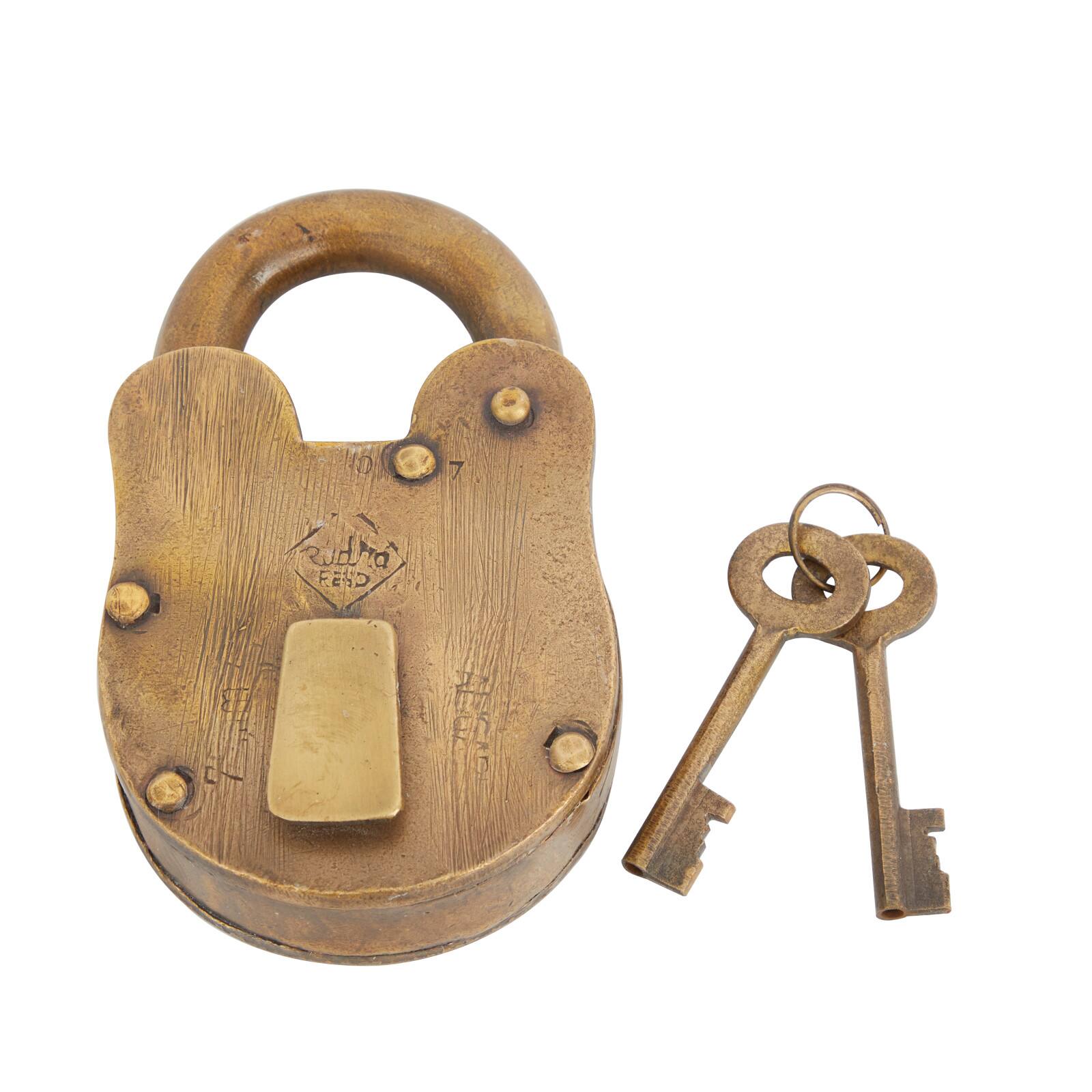 Brass Iron Eclectic Lock And Key, 3" x 5" | Michaels