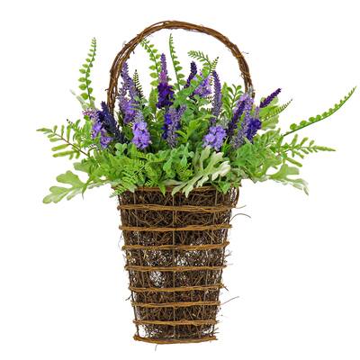 20" Spring Astilbe & Fern Wall Basket | Michaels
