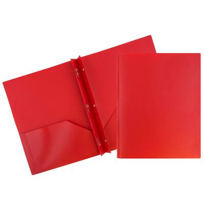 JAM Paper 9.5" x 11" Plastic 2 Pocket School POP Folders with Clasps ...