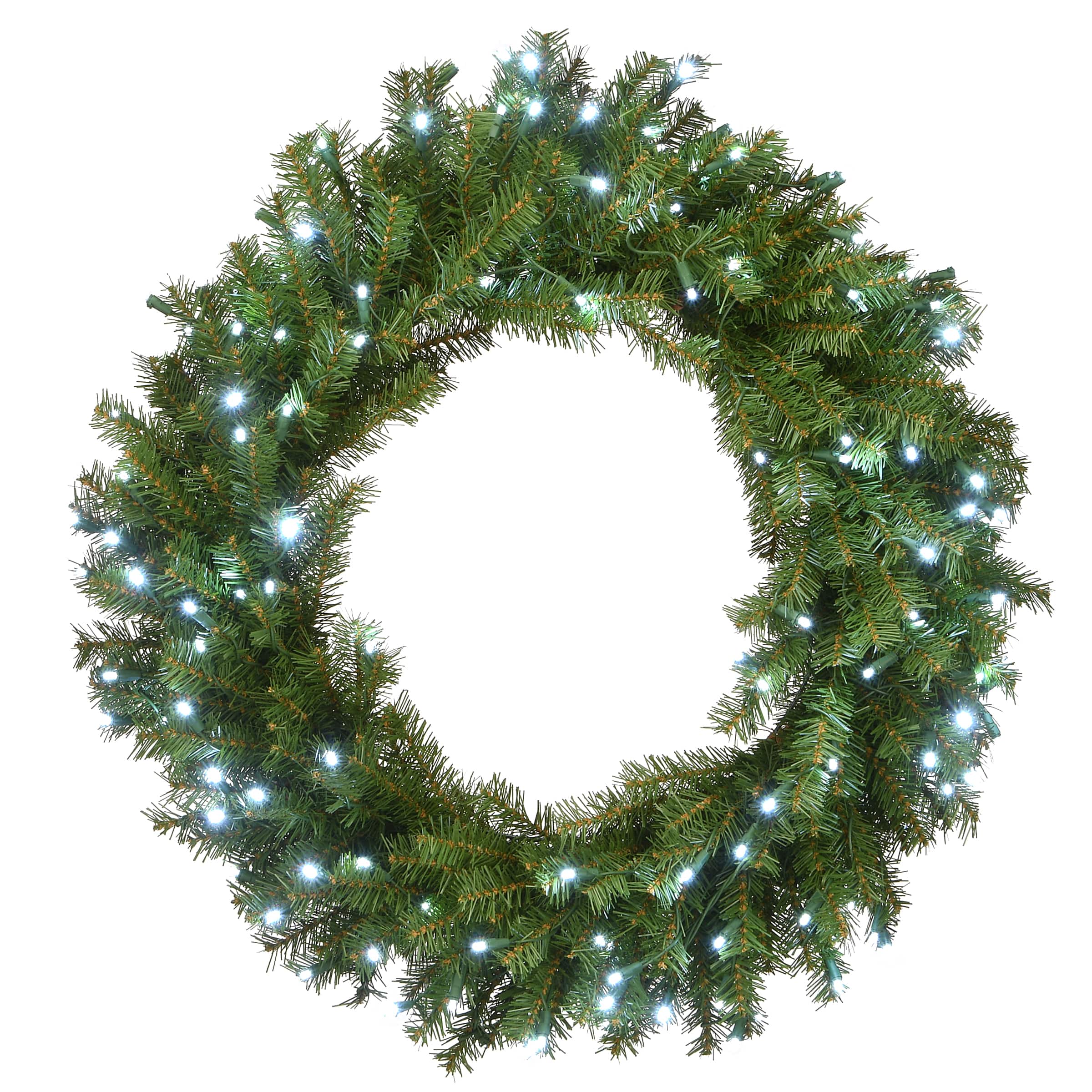 30" Cool White LED Memory-Shape® Norwood Fir Wreath | Michaels