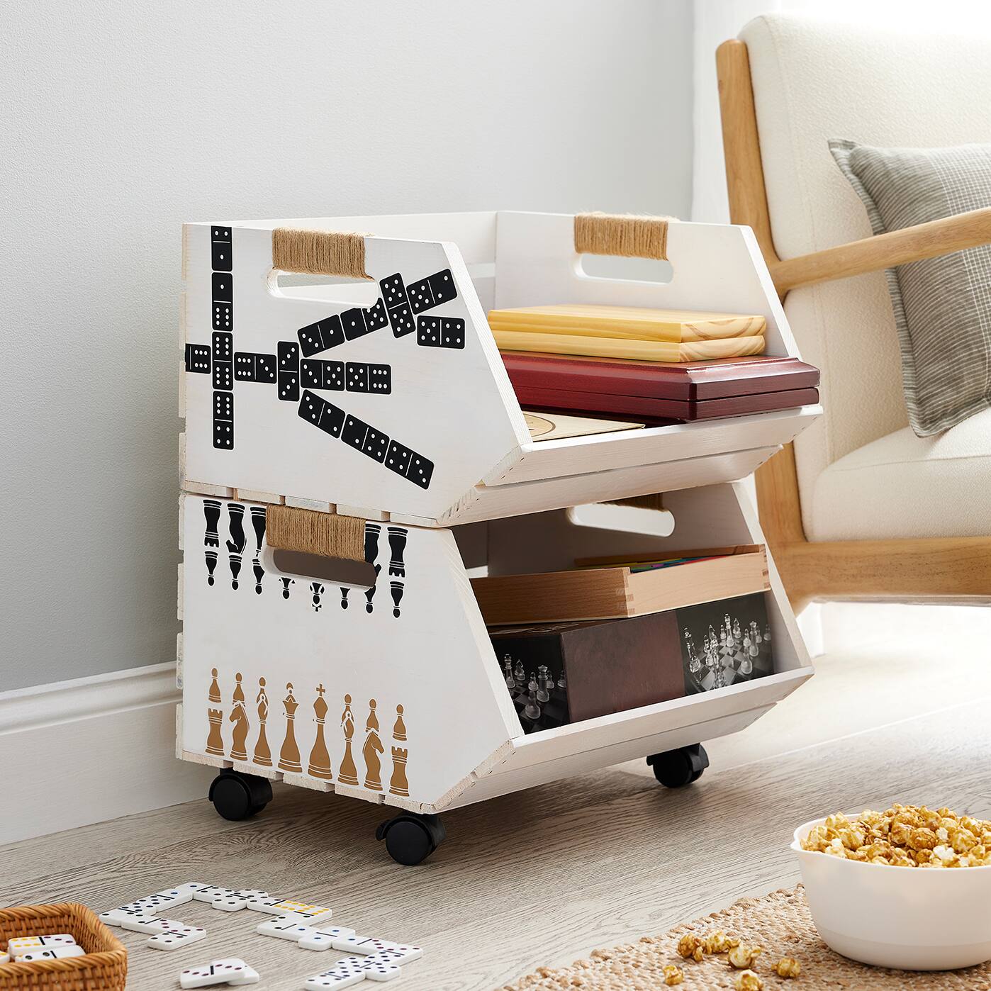 Game Night Rolling Stacked Crate | Projects | Michaels