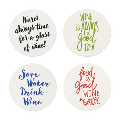 4" Wine Paper Coaster Set by Fab Finds | Michaels
