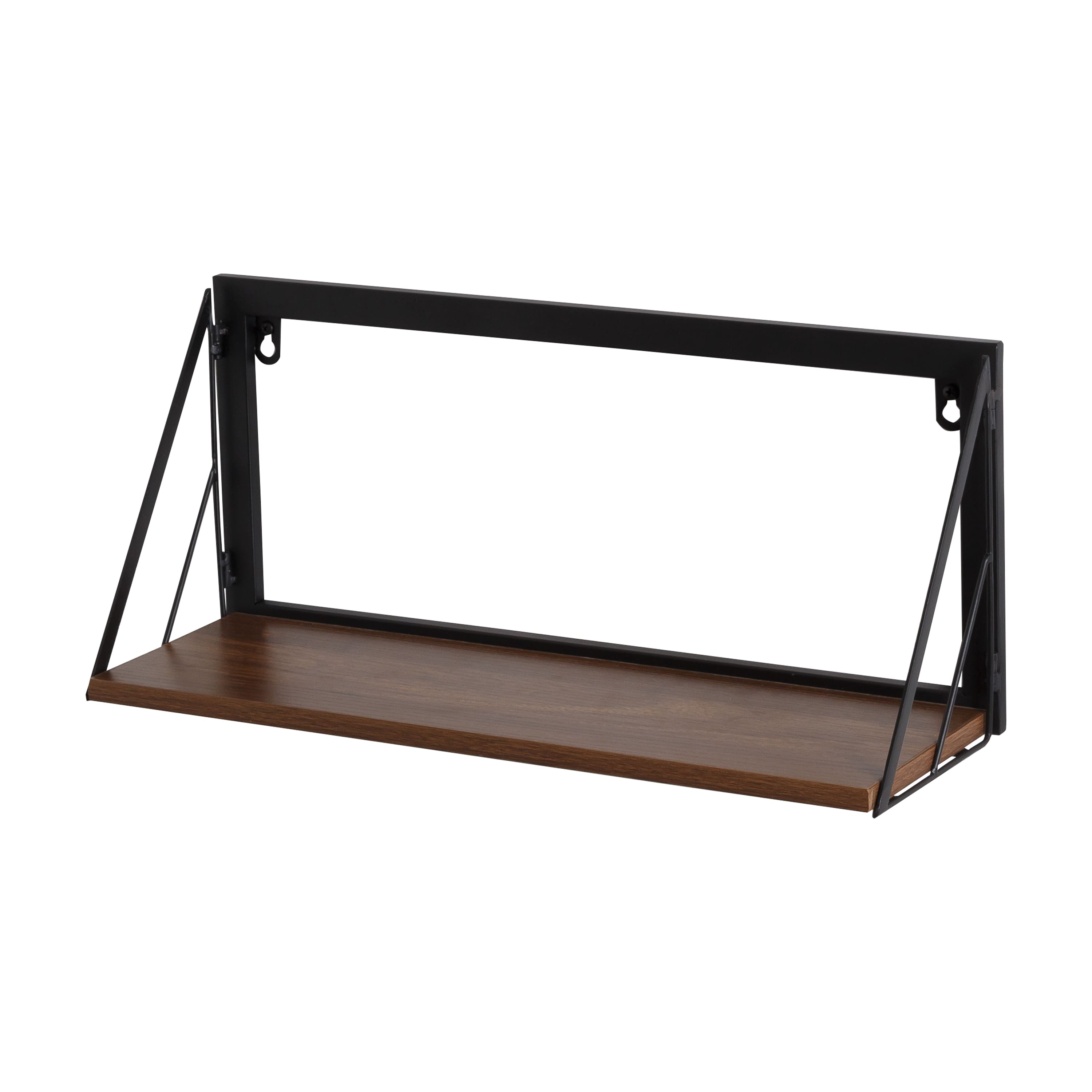 Honey Can Do Small Walnut Mid Century Modern Wall Mounted Shelf | Michaels