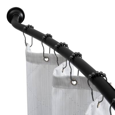 Bath Bliss Matte Black Curved Shower Rod | Michaels