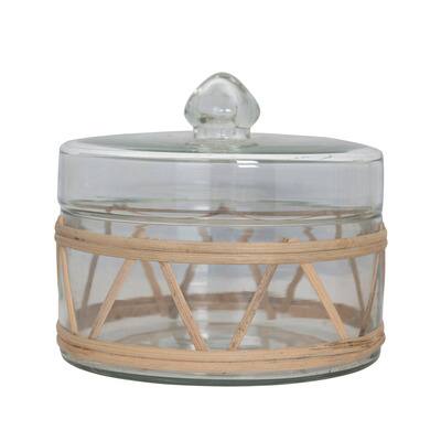 6" Rattan Wrapped Glass Jar with Lid | Michaels