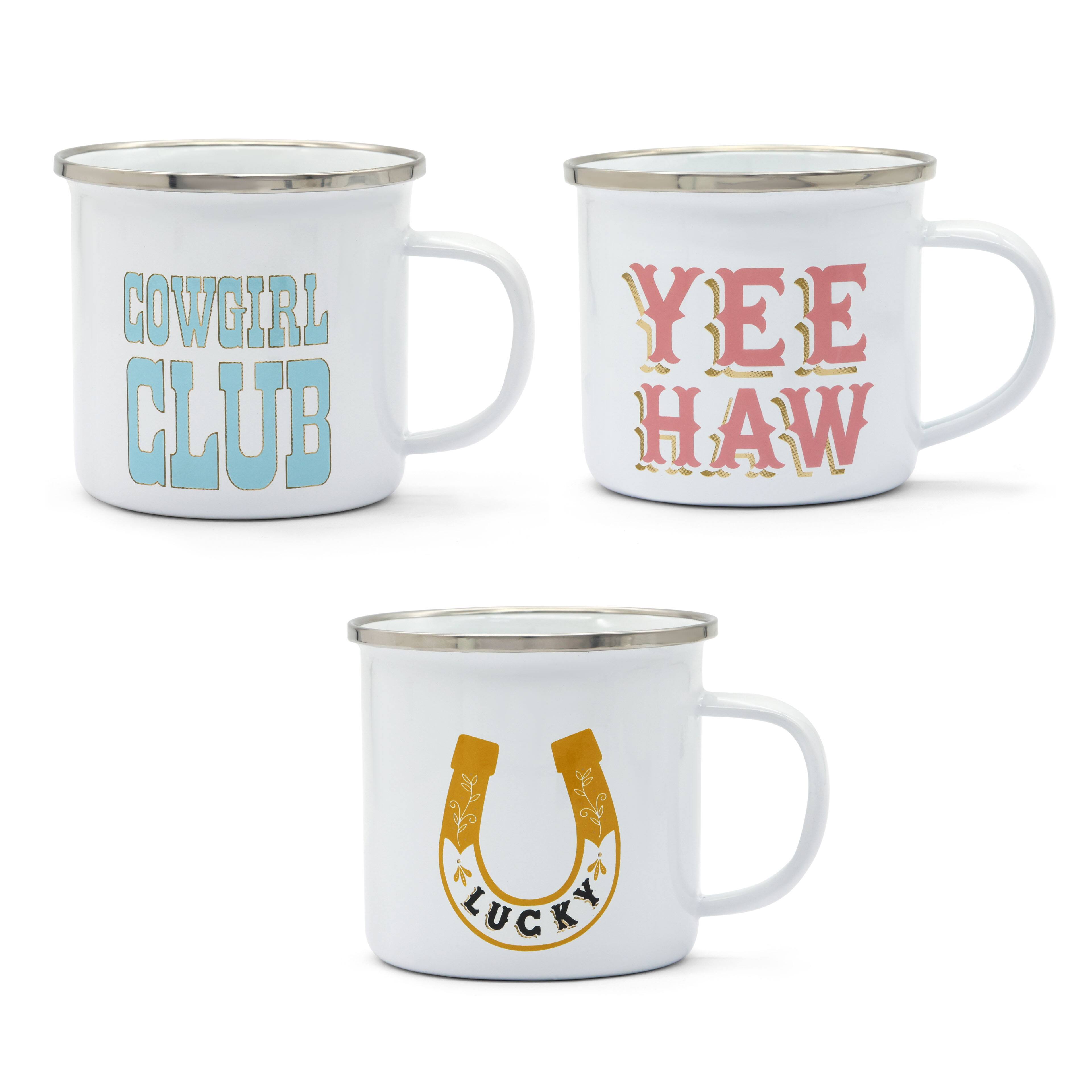 Assorted 10oz. Western Enameled Metal Cup, 1pc. by Fab Finds | Michaels