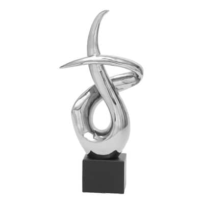 22" Silver Ceramic Modern Abstract Sculpture | Michaels