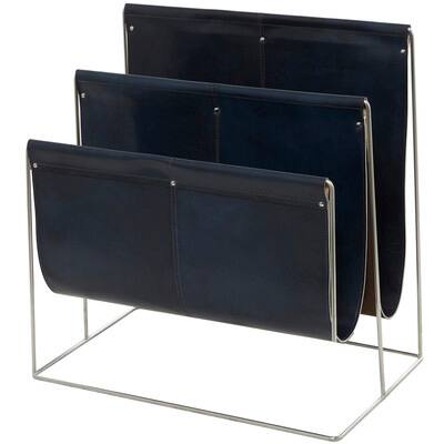 Black Leather 3 Slot Magazine Holder With Metal Stand | Michaels