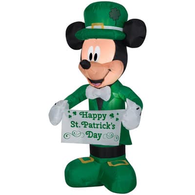 3.5ft. Airblown® Inflatable St. Patricks Day Mickey | Michaels