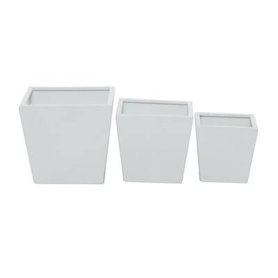 White Modern Planter, Set of 3" 7", 11", 5" | Michaels