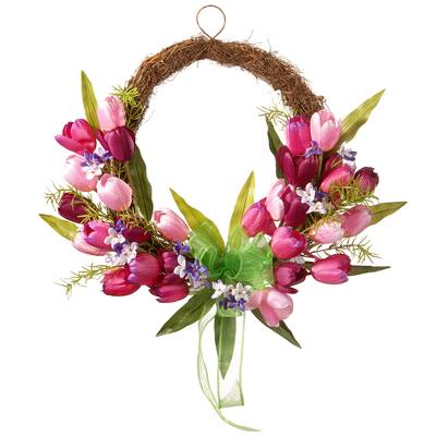 20" Tulip Twig Wreath | Michaels