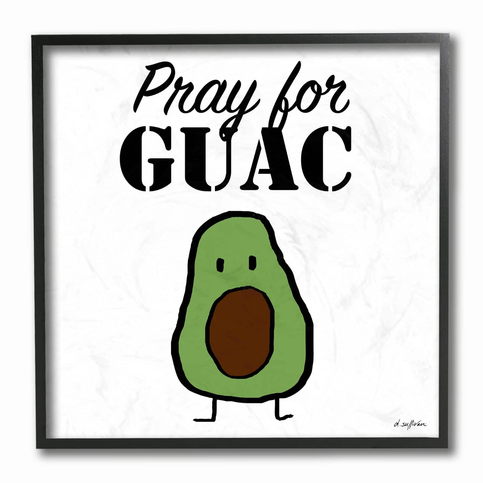 Stupell Industries Pray for Guac Black Framed Wall Art | Michaels