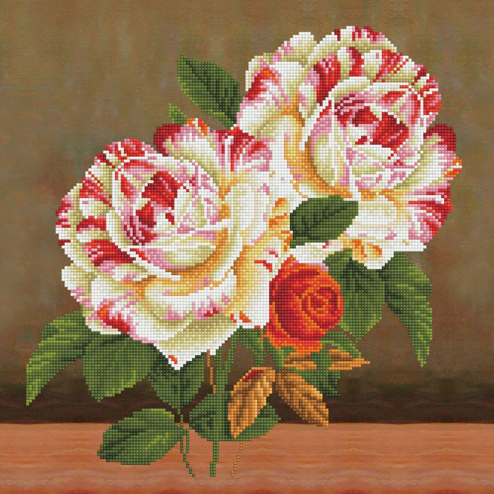 Diamond Dotz® Intermediate Camellia & Rose Bouquet Diamond Painting Kit ...