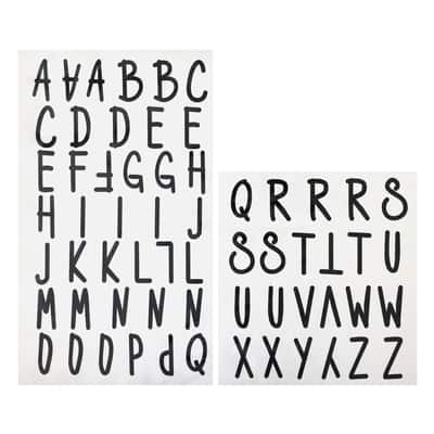 Buy in Bulk - 12 Packs: 62 ct. (744 total) Iron-On Black Fun Font ...