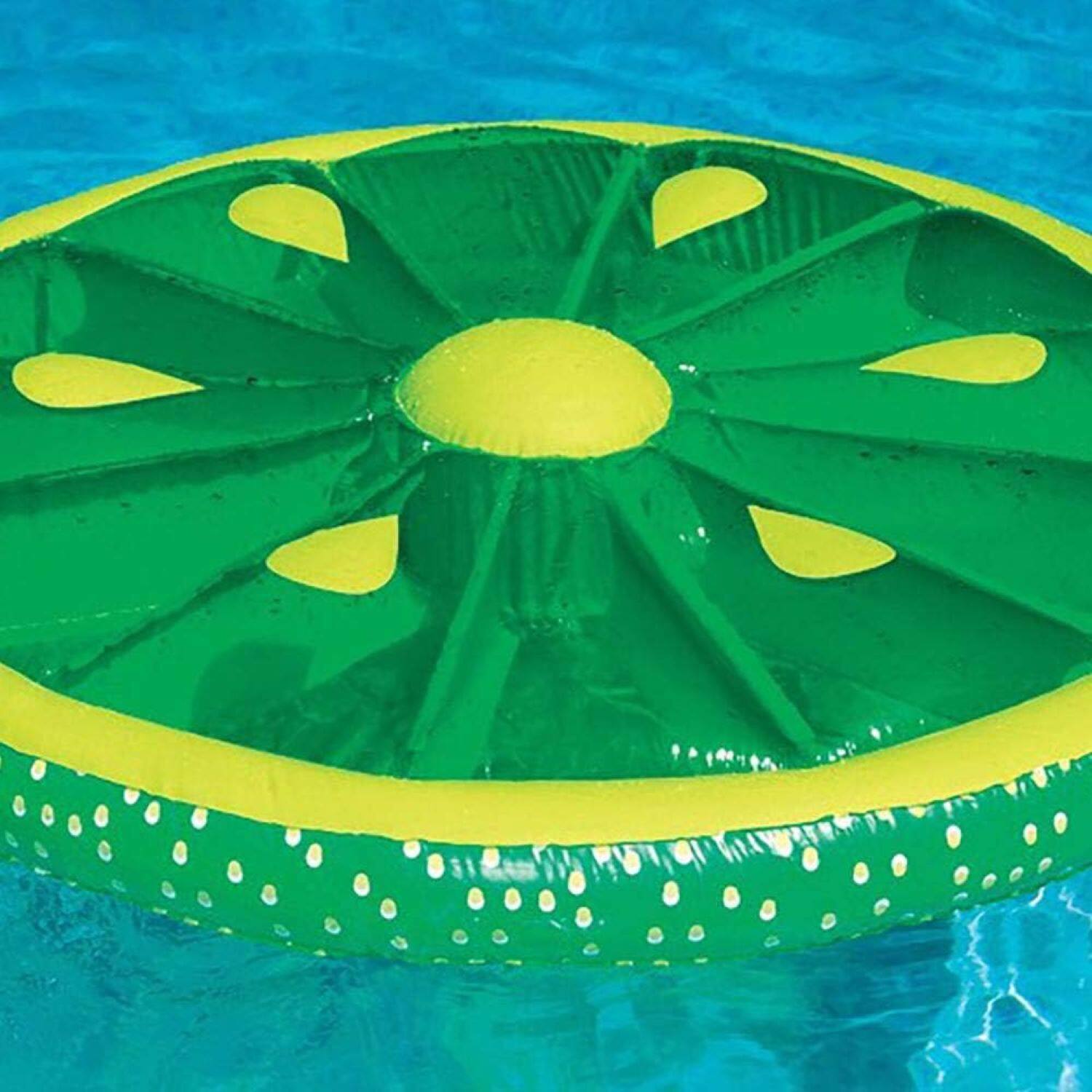 Pool Central 5ft. Inflatable Lime Fruit Slice Lounger Raft | Michaels