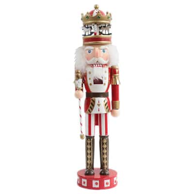 Santa's Workshop 16.5" Red Merry Go Round Nutcracker | Michaels