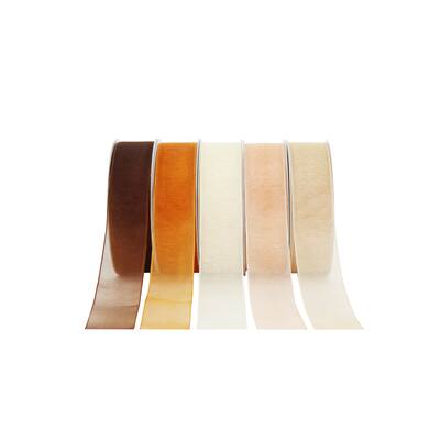 5 Color Sheer Value Pack Ribbon by Celebrate It®, Color: Neutrals ...