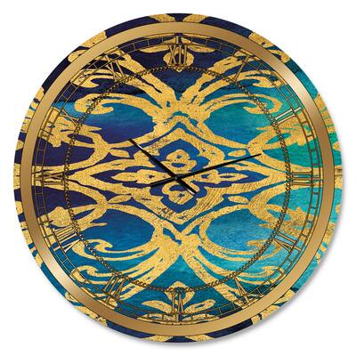 Designart Metallic Glam Indigo Form I Glam Wall Clock | Michaels