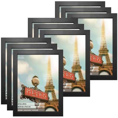 Buy in Bulk - 9 Pack: Black 24" x 30" Studio Frame, Home Collection by ...