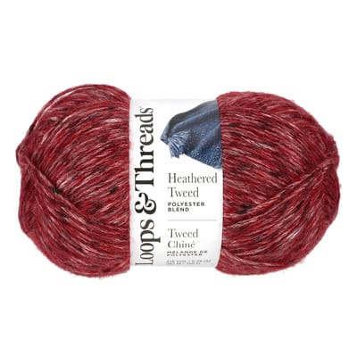 Heathered Tweed™ Yarn by Loops & Threads® | Michaels