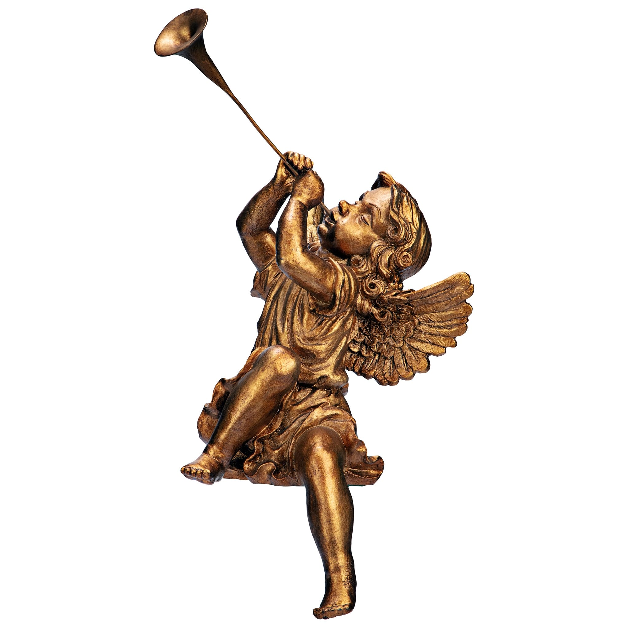 Design Toscano 13.5" Trumpeting Angels of St. Peters Square Girl Statue ...