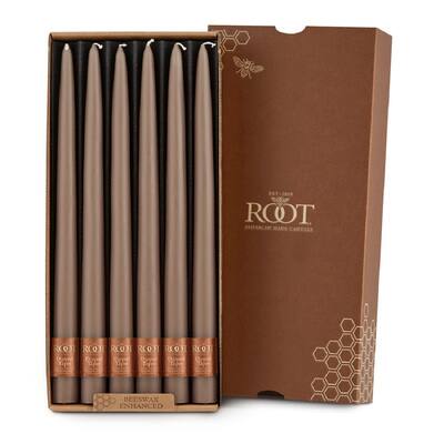 Root Candles 12" Unscented Taper Candles, 12ct., Color: Portobello ...