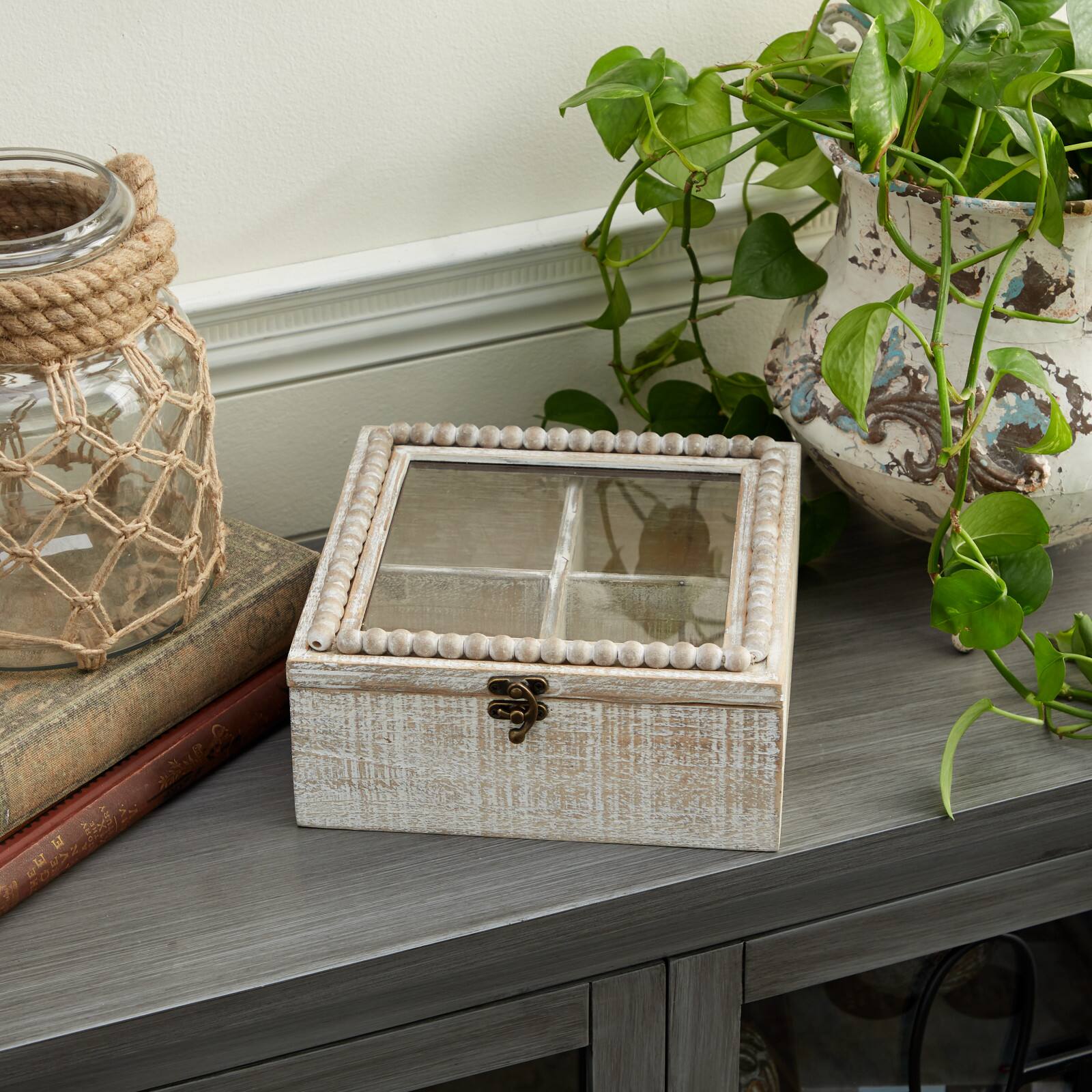 4" White Wood Farmhouse Box | Michaels