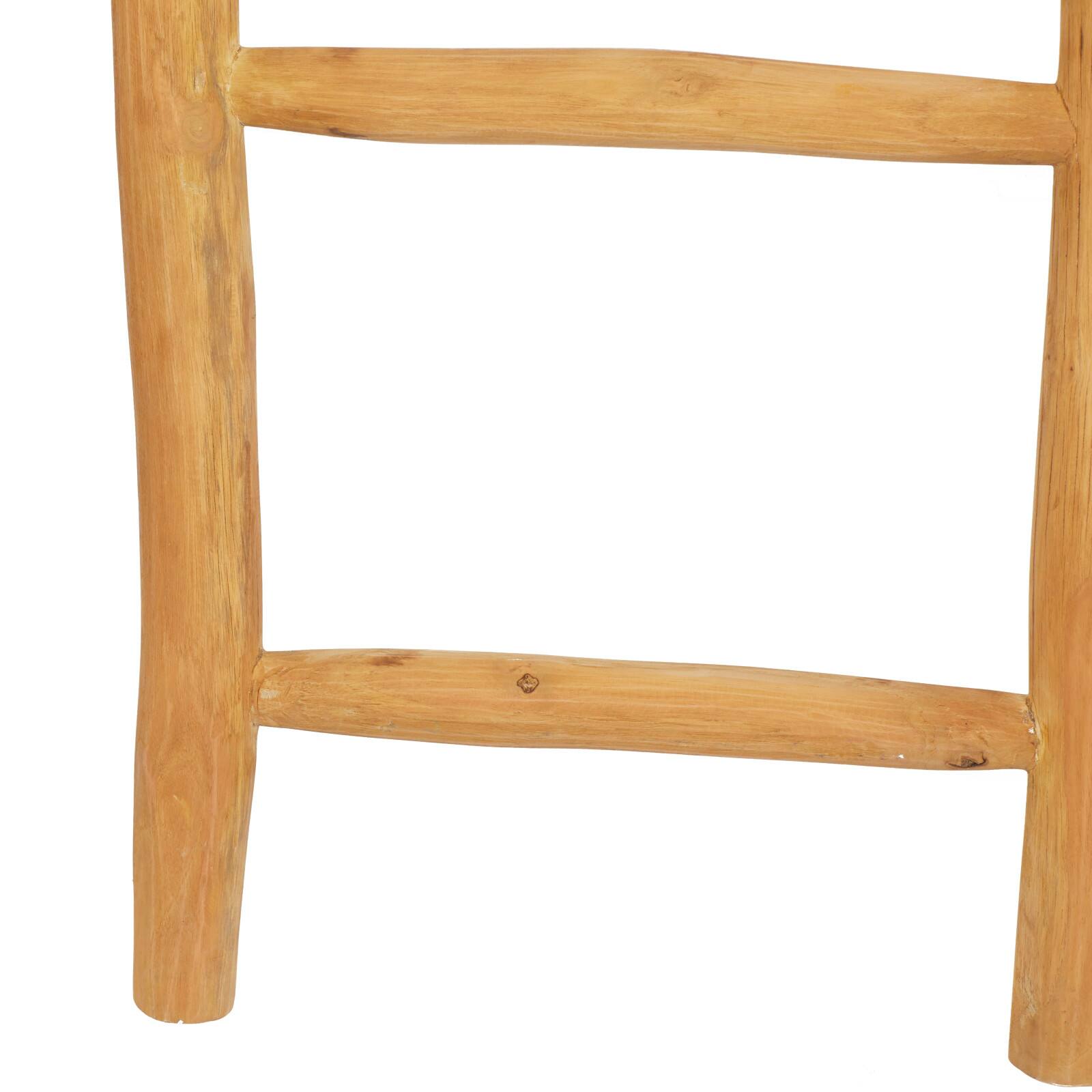 59" Brown Teak Wood Natural Ladder | Accent Pieces | Michaels