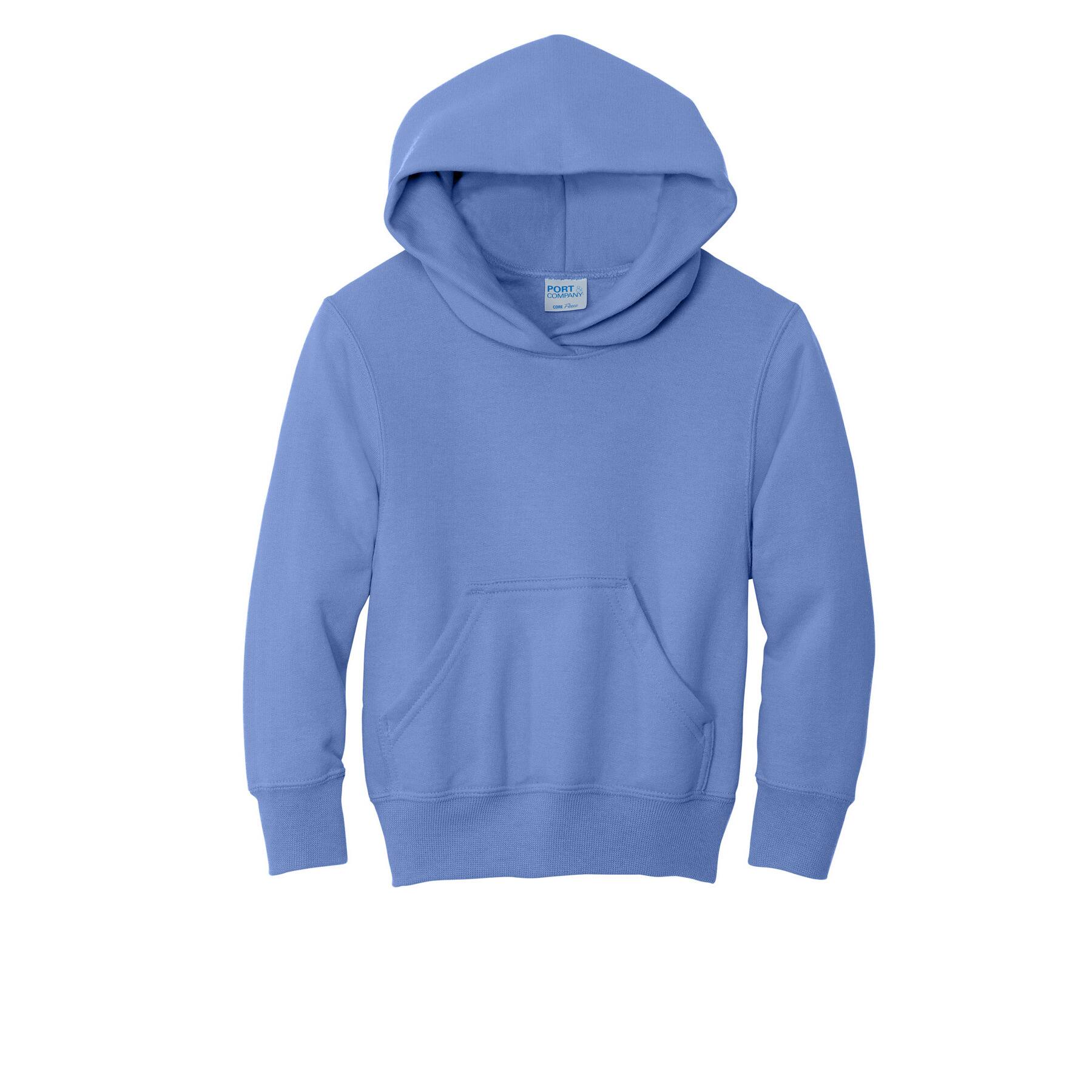 Port & Company® Colors Youth Core Fleece Pullover Hooded Sweatshirt ...