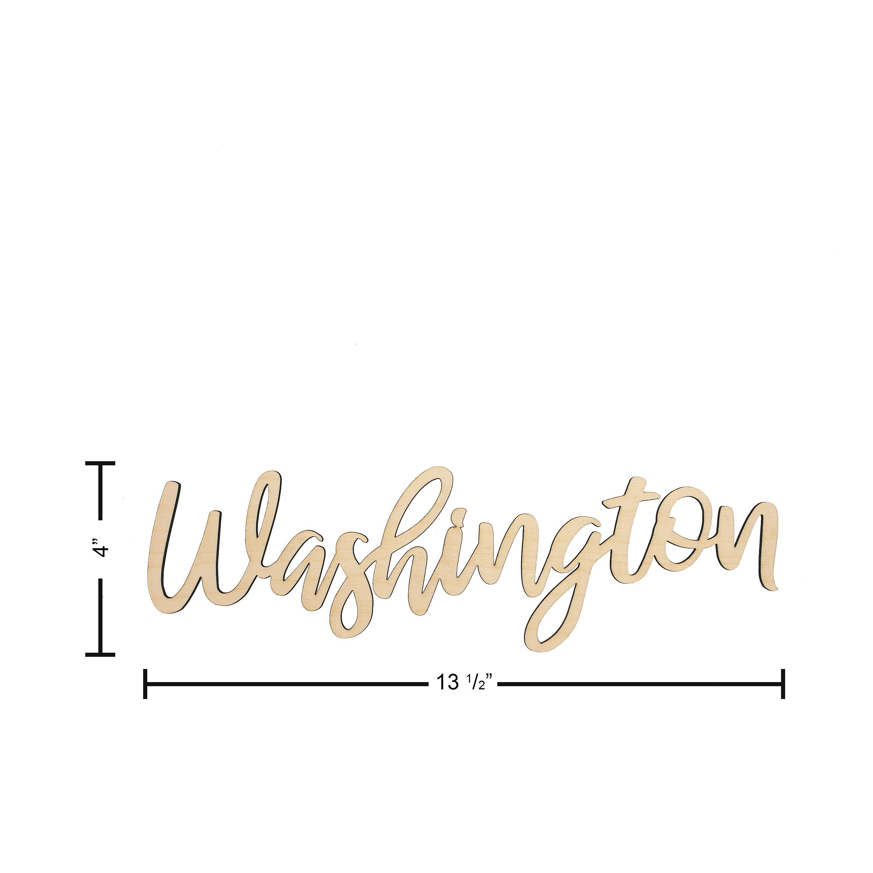 Leisure Arts® 13.5" Wood Washington Word | Michaels