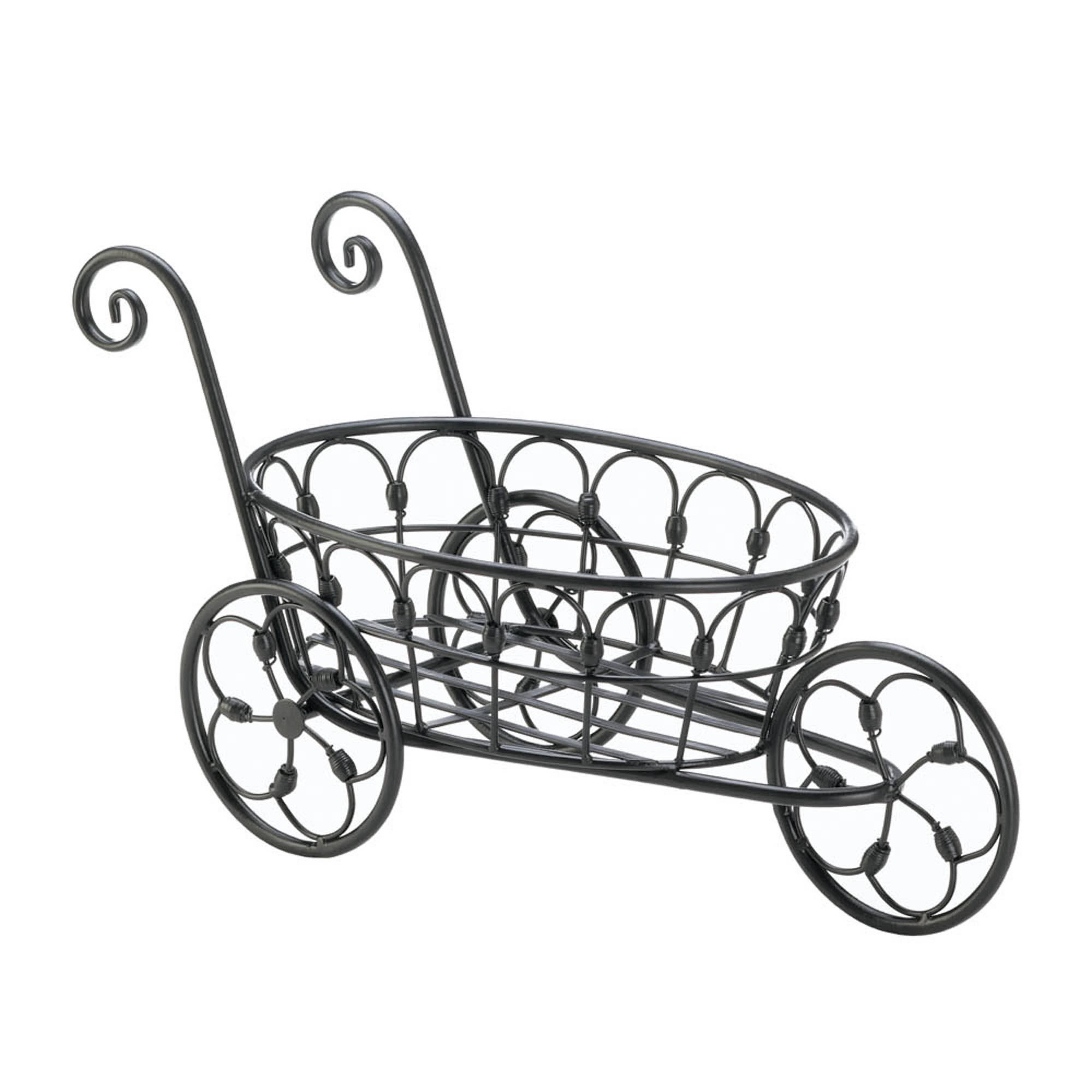 11" Black Iron Flower Cart | Michaels