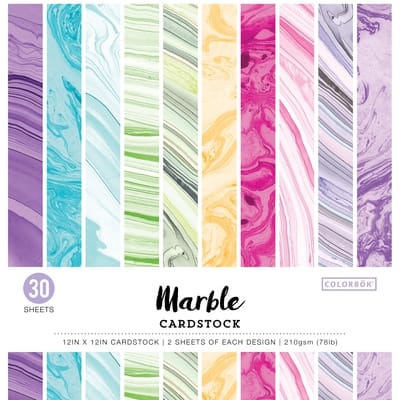 Colorbok® Marble Cardstock Paper Pad, 12" x 12" | Michaels